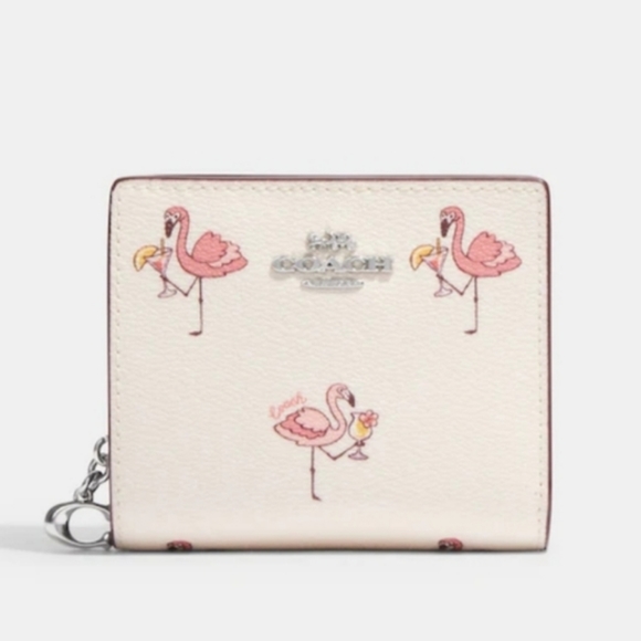 Coach | Bags | Coach Snap Wallet With Flamingo Print | Poshmark